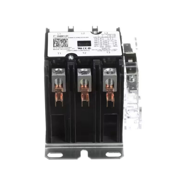 Lennox HCDY1Y600VC Contactor, 3 Pole with Auxiliary Contact, 40A, 24VA ...