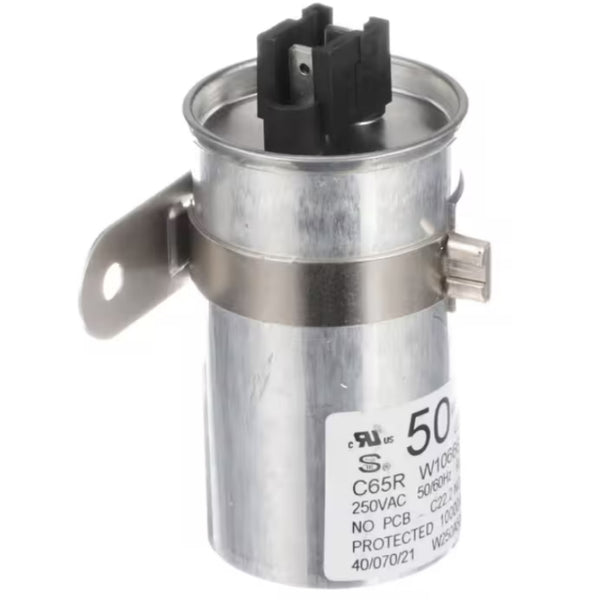 Whirlpool W250A50U06 Capacitor, 50uF, 250VAC, 50/60HZ, Washing Machine ...