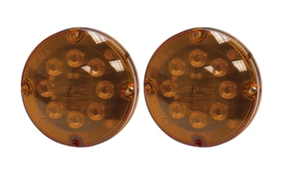 7" Amber School Bus LED Flashing Light Set - AIOsupplyworld.com