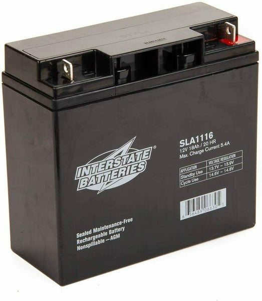 Interstate Batteries SLA1116 Battery 12V 18AH Sealed Lead Acid ...
